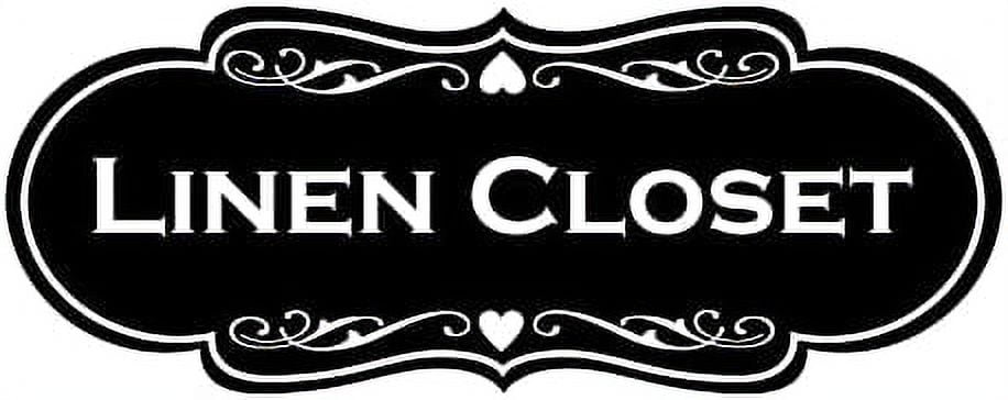 Designer Linen Closet Sign (Black) - Large - Walmart.com