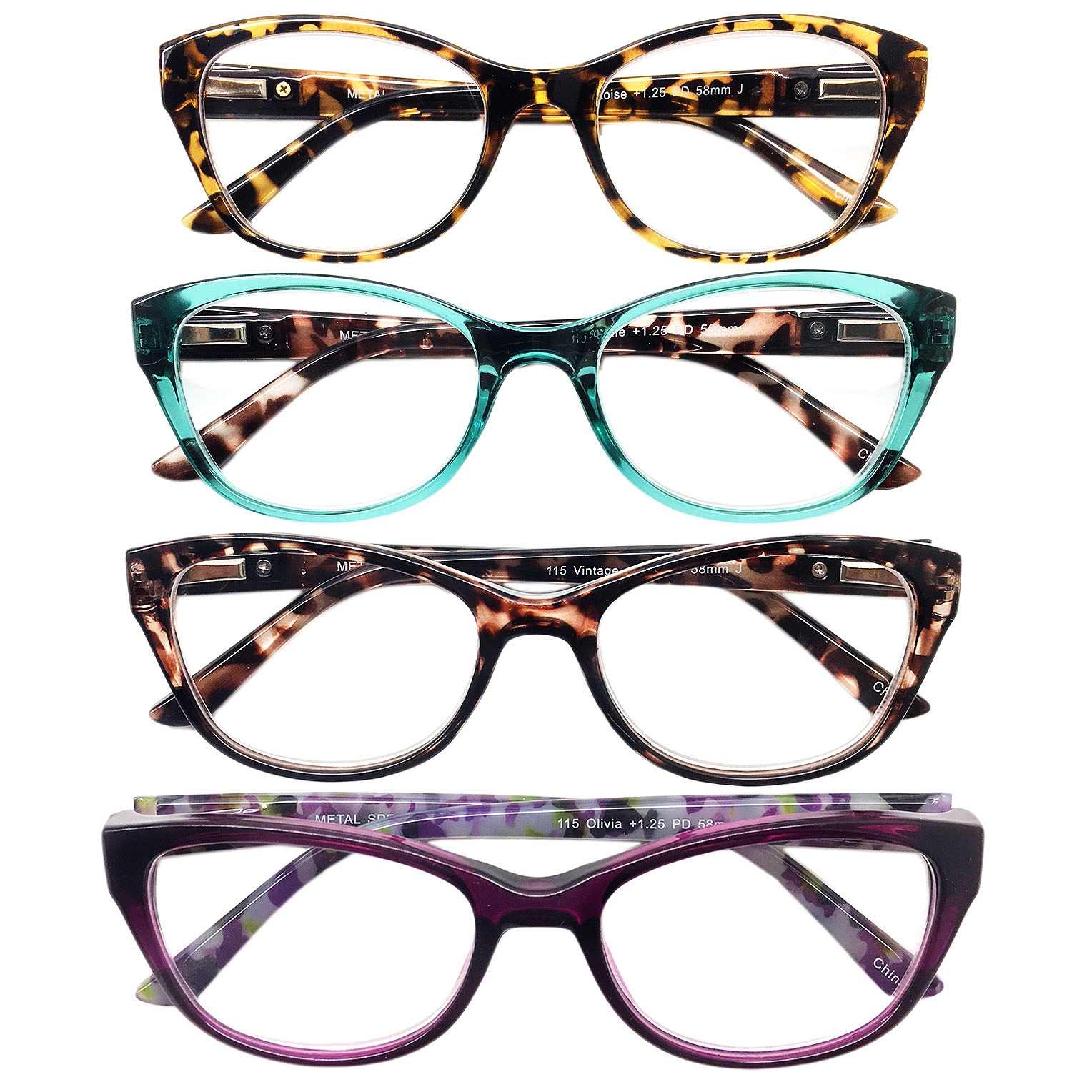 I I Image Women s Plastic 4 Pack Reading Glasses 1 25 Walmart I I Image Women s Plastic 4 Pack Reading Glasses 1 25 Walmart