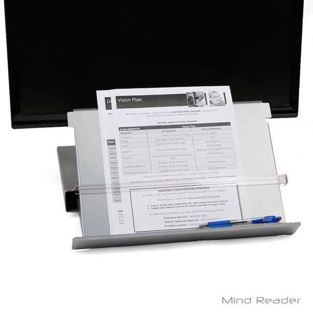 Mind Reader Metal Monitor Stand Riser with Resting Document Holder ...