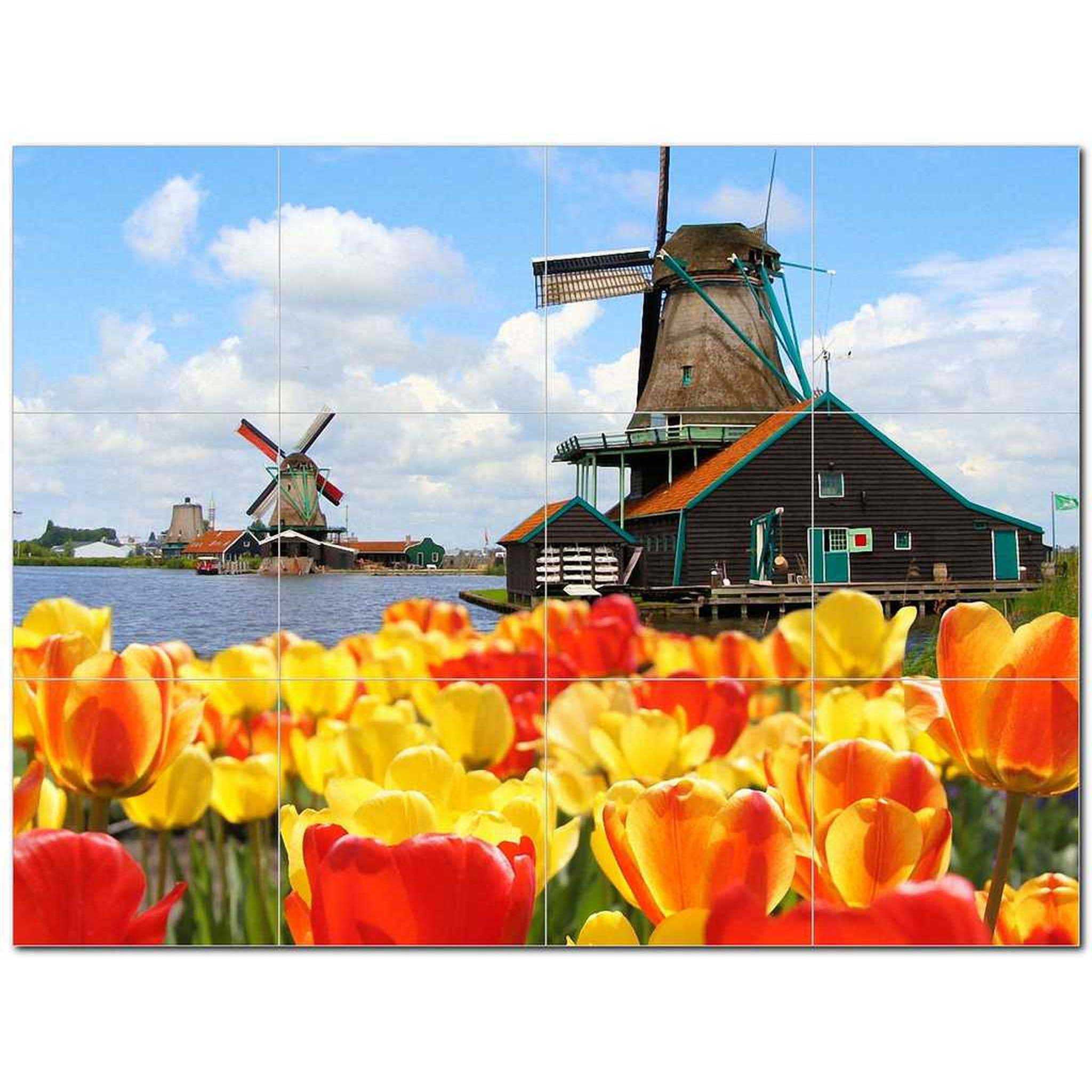 Windmill Picture Ceramic Tile Mural Kitchen Backsplash Bathroom Shower ...