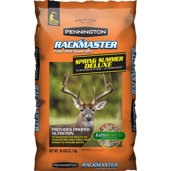 Pennington Rackmaster Spring Summer Deluxe Food Plot Seed Mix 50lb ...