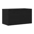 Black Oak Storage Box, 33" Rectangular Engineered Wood Box for Living ...