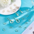 40Pcs Brass Earring Hooks with Horizontal Loop Real 18K Gold Plated ...