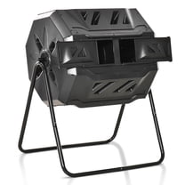 Garden Tools Outsunny Tumbling Compost Bin Outdoor 360° Dual Chamber ...