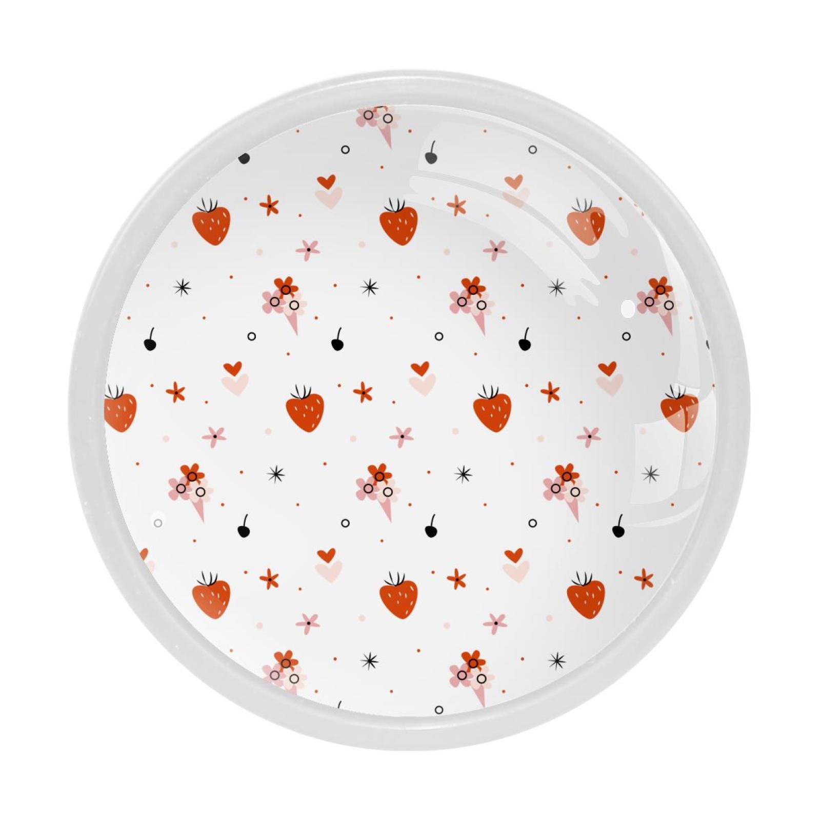 4 Pcs Strawberry Knobs for Kitchen Cabinet Cupboard Dresser Bookcase ...