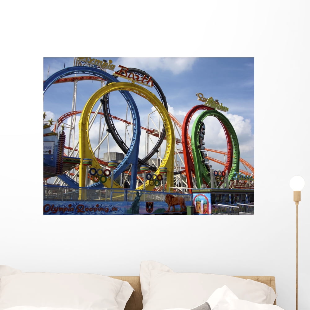 Roller Coaster Wall Mural by Wallmonkeys Peel and Stick Graphic (36 in ...