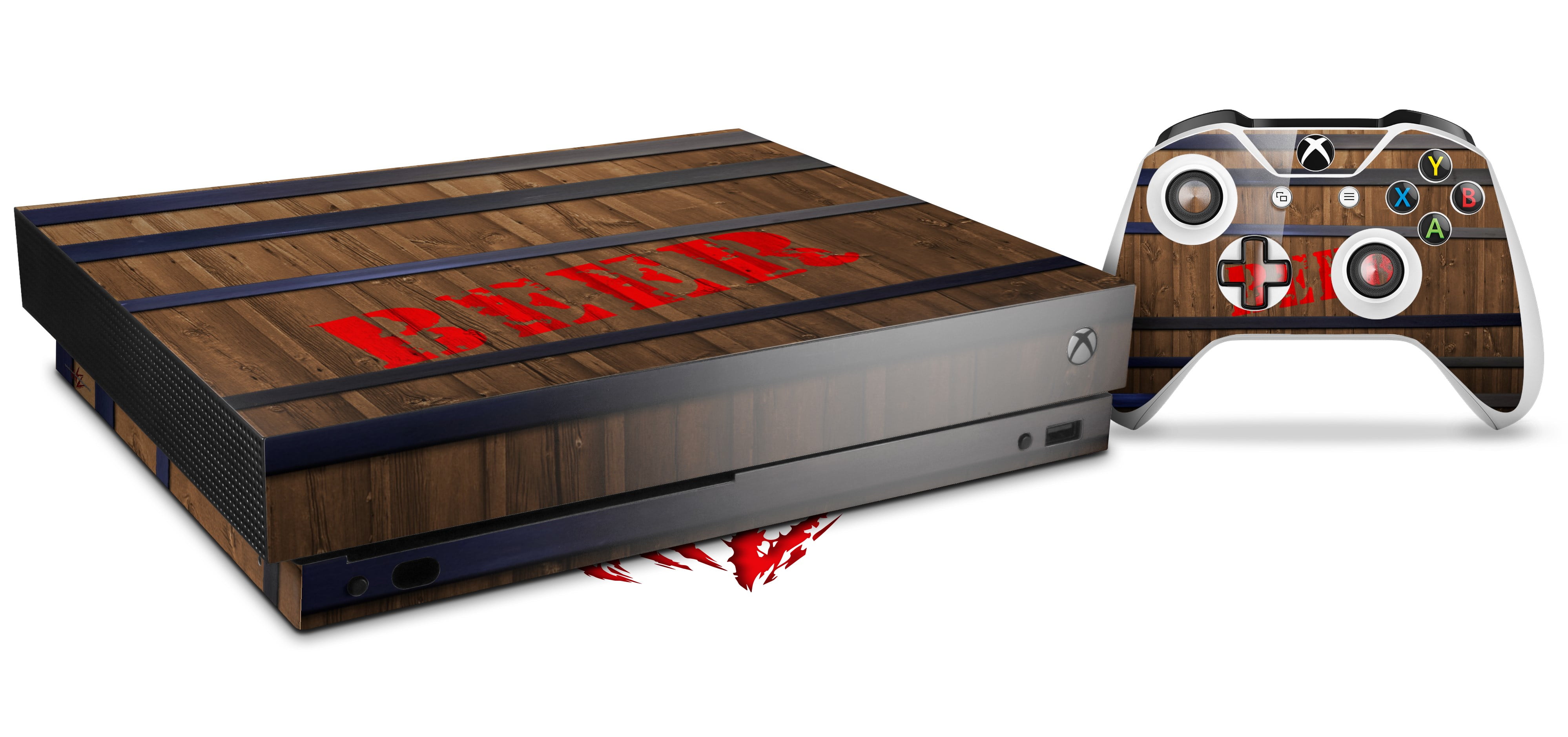 Skin Wrap for XBOX One X Console and Controller Beer Barrel - Walmart.com
