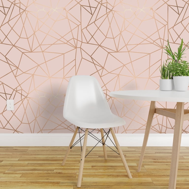 Gold Pink Pattern Wallpaper