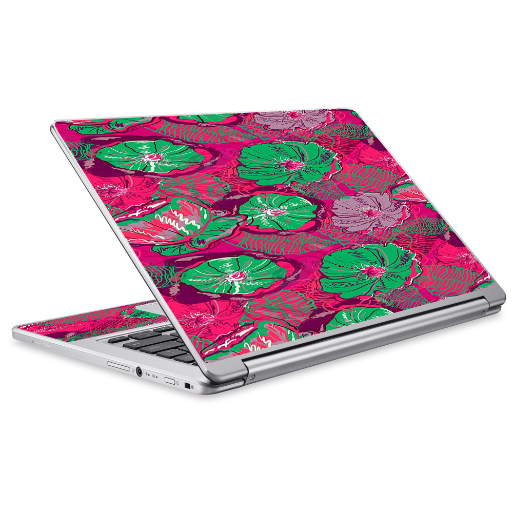 Skins Decals For Acer Chromebook R13 Laptop Vinyl Wrap / Pink Green ...