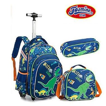 3pcs School Wheeled Bag Set With Lunch Box Kids Schootrolley Bag Wheels ...