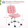 VINGLI Compact Small Desk Chair, Cute Armless Chair with Wheels, Vanity ...