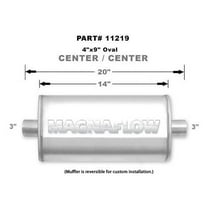 MagnaFlow Performance Exhaust Muffler 11226: 2.5"/2.5" Inlet/Outlet ...