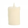 HIBIBUD Flameless LED Battery Operated Ivory Pillar Candle,Flickering ...