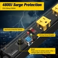 16 Outlet Long Power Strip, 4FT Heavy Duty Power Strip with 4800J Surge ...