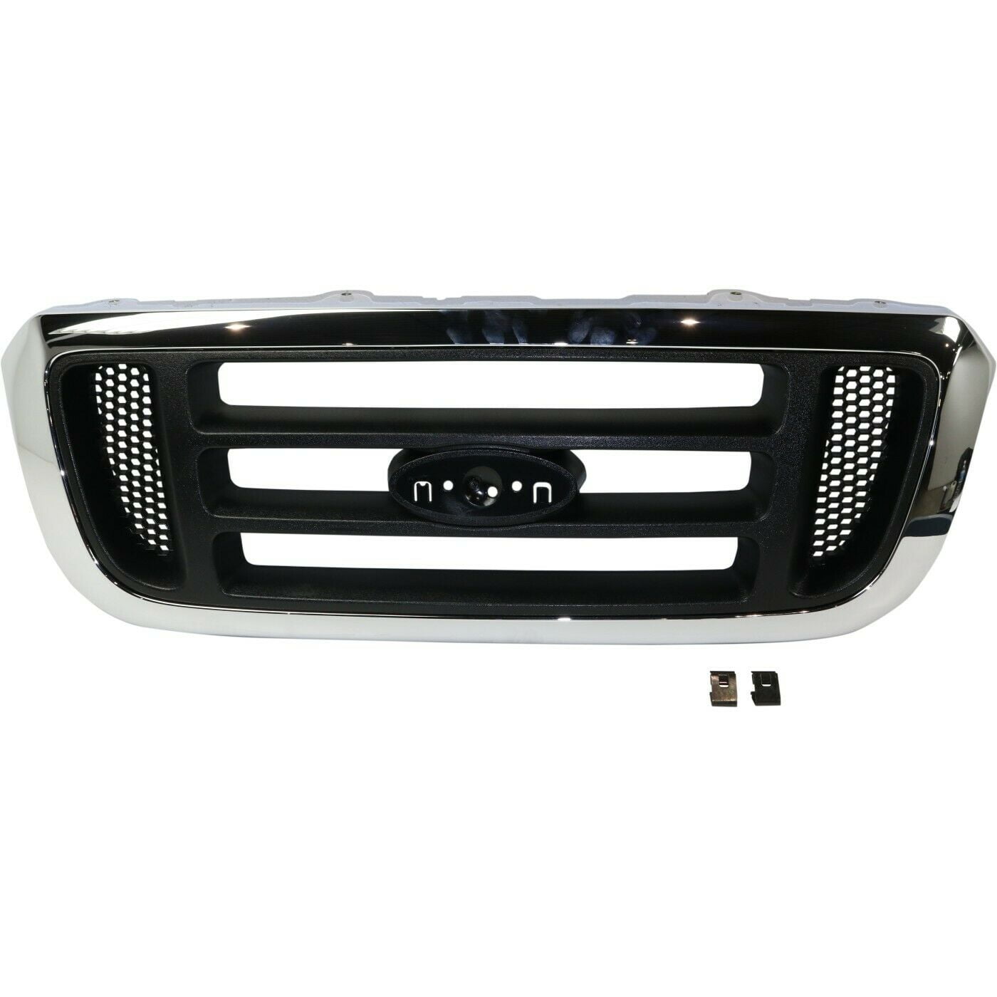 Grille For 2004-2005 Ford Ranger Chrome w/ Black Insert Plastic ...