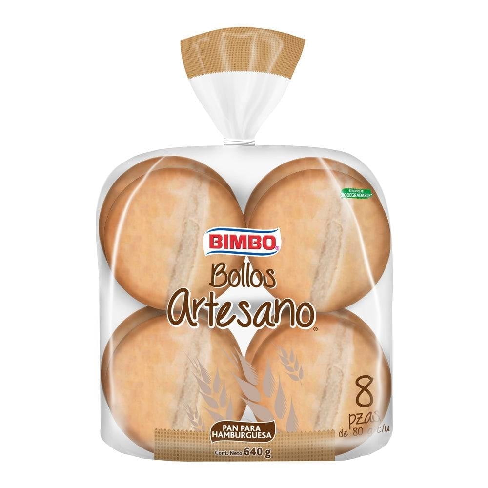 Bollos Bimbo Artesano 8 pzas de 80 g c/u | Walmart en línea