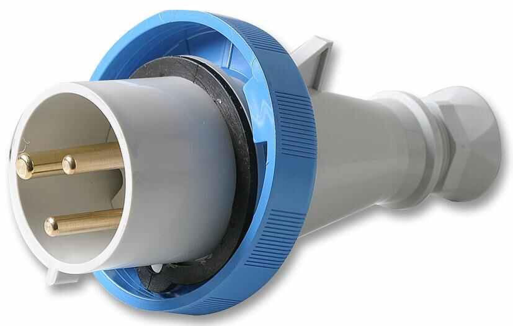 PRO POWER - 32A, 240V, Cable Mount CEE Plug, 2P+E, Red, IP67 - Walmart.com