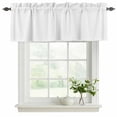 White Solid 2 Panels Kitchen Valance, Color Curtains Valances for Small ...