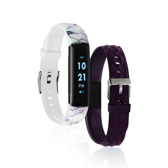 iTouch Slim Interchangeable Fitness Activity Tracker With Bonus Strap ...
