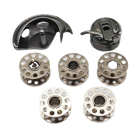 7pcs Sewing Machine Shuttle Bobbin Bobbin Case with Bobbins for Old ...
