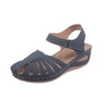 Domuza Closed Toe Sandals for Women 2026 Summer Flat Bohemia Comfort ...