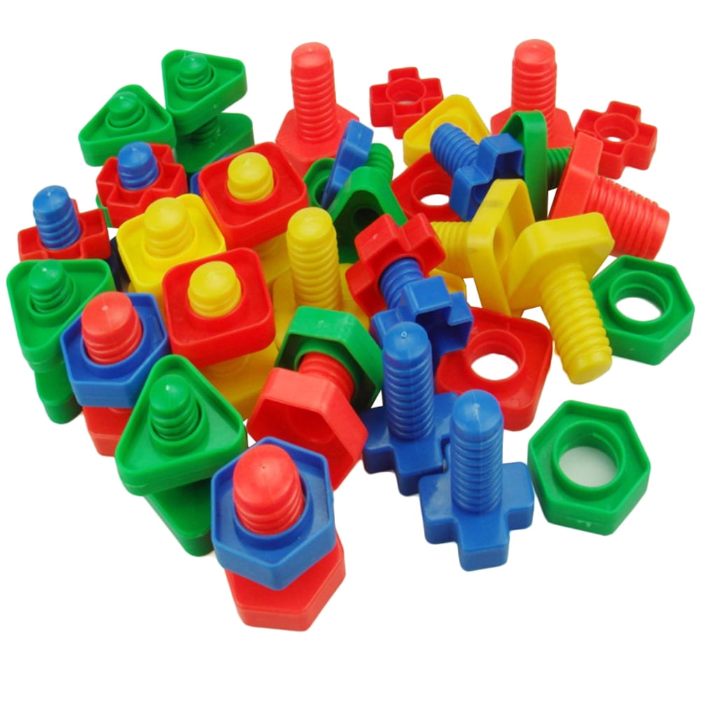 Buy Jumbo Nuts & Bolts Set Montessori Materials Fine Motor Fidget Bath ...