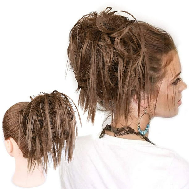 KATEA Tousled Updo Messy Bun Hairpiece Hair Extension Ponytail with ...