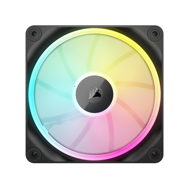 CORSAIR QL Series, iCUE QL120 RGB, 120mm RGB LED PWM White Fan, Single ...