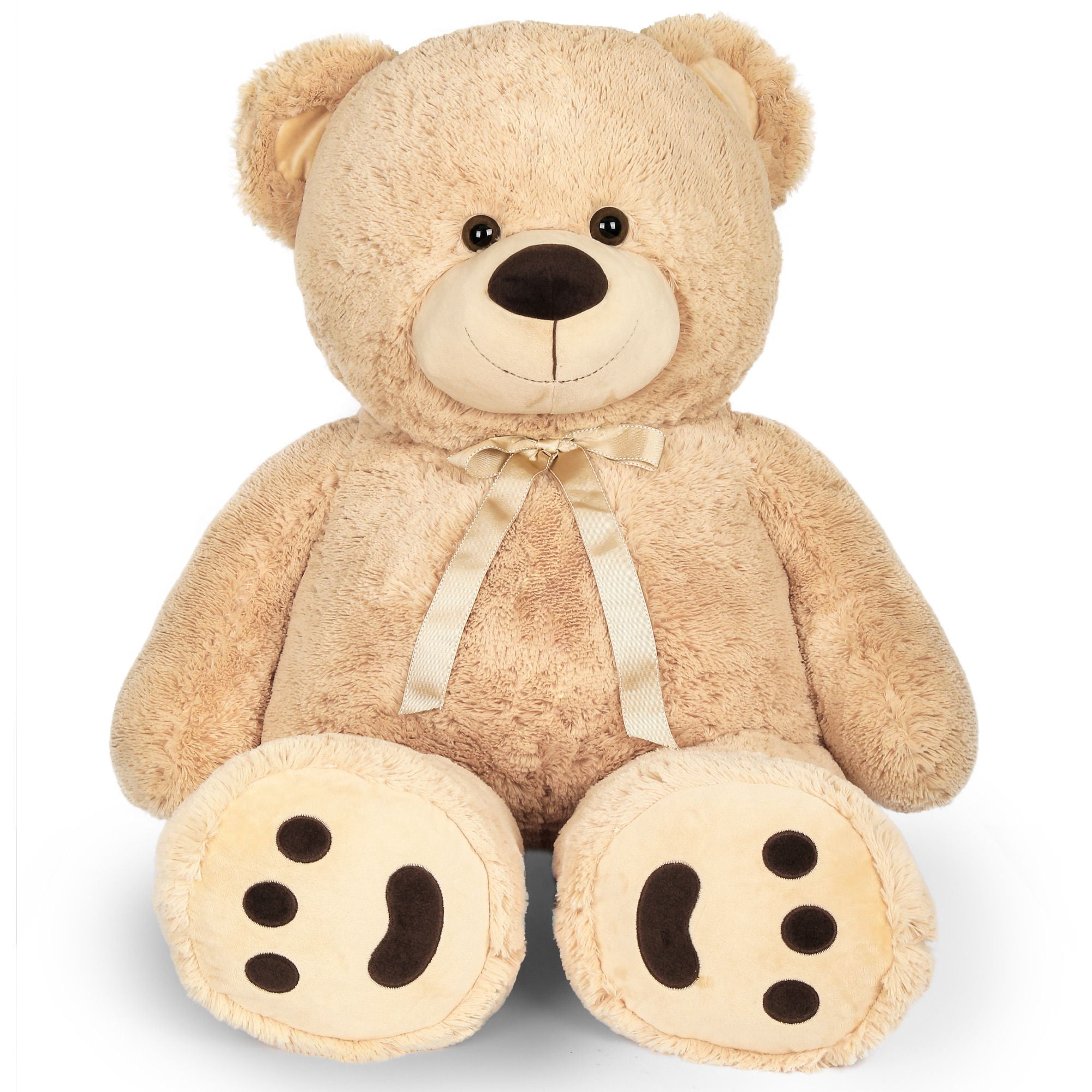 4 FT Big Teddy Bear Plush Stuffed Animal Toy With Big Footprints For