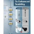 1 Set Shower Corner with 4 Adjustable Shelves, Tension Pole Bathroom ...