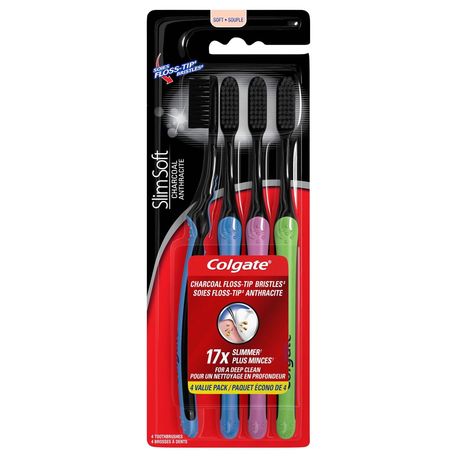 Click here for Colgate Slim Soft Charcoal Toothbrush 4pk prices