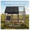 Chicken Coop for 8-10 Hens, Large Walk-in Chicken Run, Waterproof Cover ...