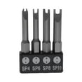 4/5pcs SP4 SP6 SP8 SP10 Special-shaped Screwdriver Bits 50mm 1/4 Hex ...