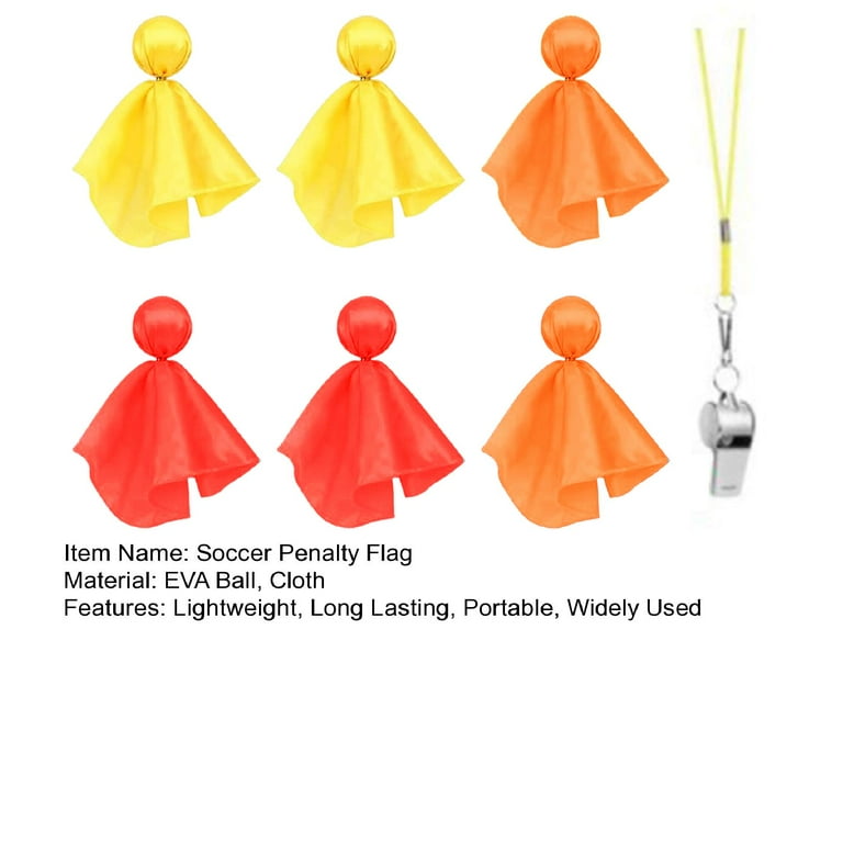 Referee Flags 6 Football Penalty Flags & 2 Referee Bean Bags - Official ...