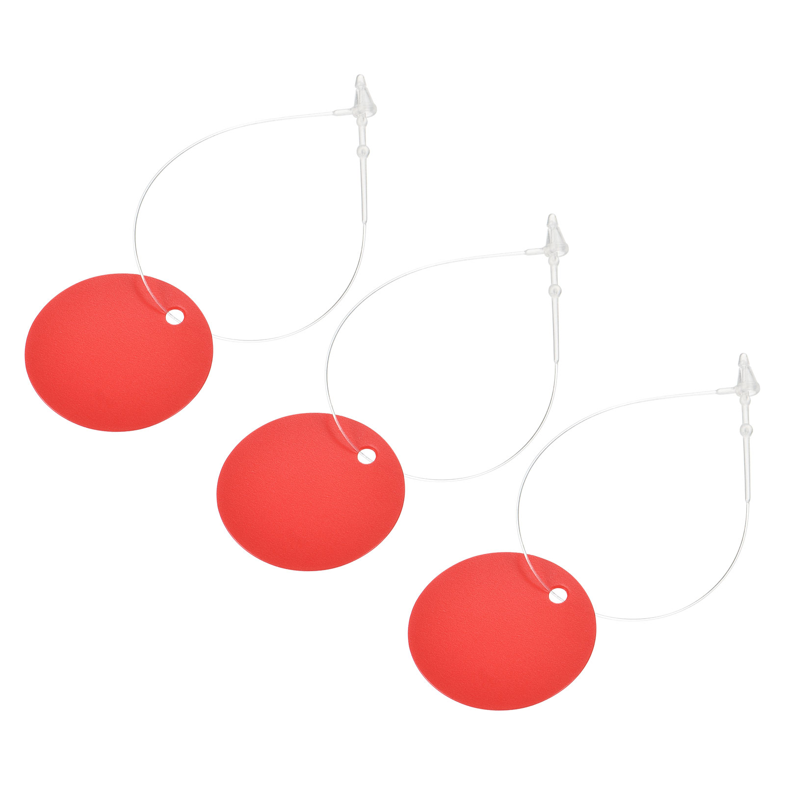 Uxcell PVC Plant Hanging Labels with String 3cm Dia, Red 100 Pack ...
