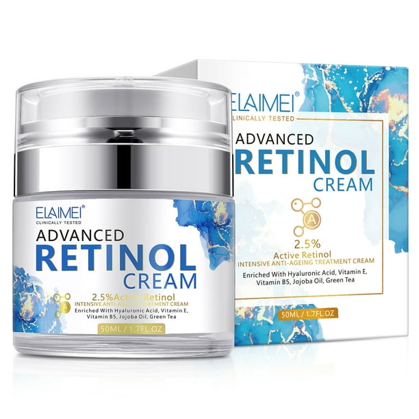 Crema hidratante con retinol, reafirmante, hidratante, desalinizante, líneas finas, iluminadora ...