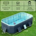 "Hurber Portable Large Foldable Swimming Pool for Backyard Family Fun ...