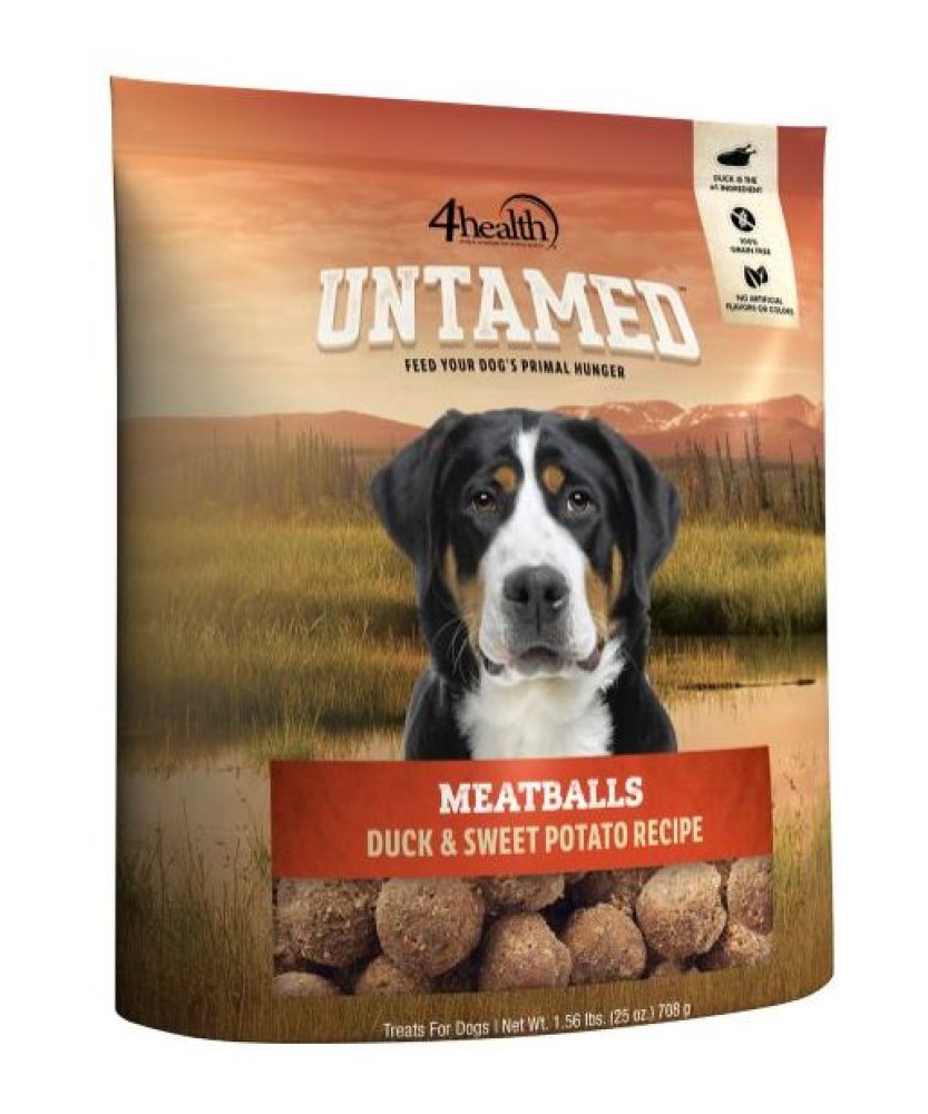 4health Untamed 10317296 25oz Duck and Sweet Potato Flavor Meatball Dog ...