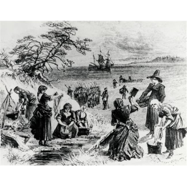 Posterazzi SAL9954250 Landing of the Mayflower on Cape Cod 1620 ...