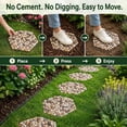 12 Inch Natural River Rock Garden Pavers, Set of 6 Round Pebble Stones ...