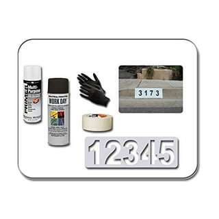 Stencil Stop Curb Stencil Kit For Address Painting - 14 Mil Mylar ...