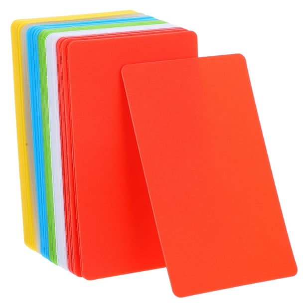 60 tarjetas de visita en blanco de plástico para manualidades: tarjetas ...