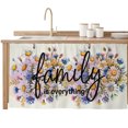 Blue White Daisy Flowers Cabinet Curtains 32" W x 55" L Family Is ...