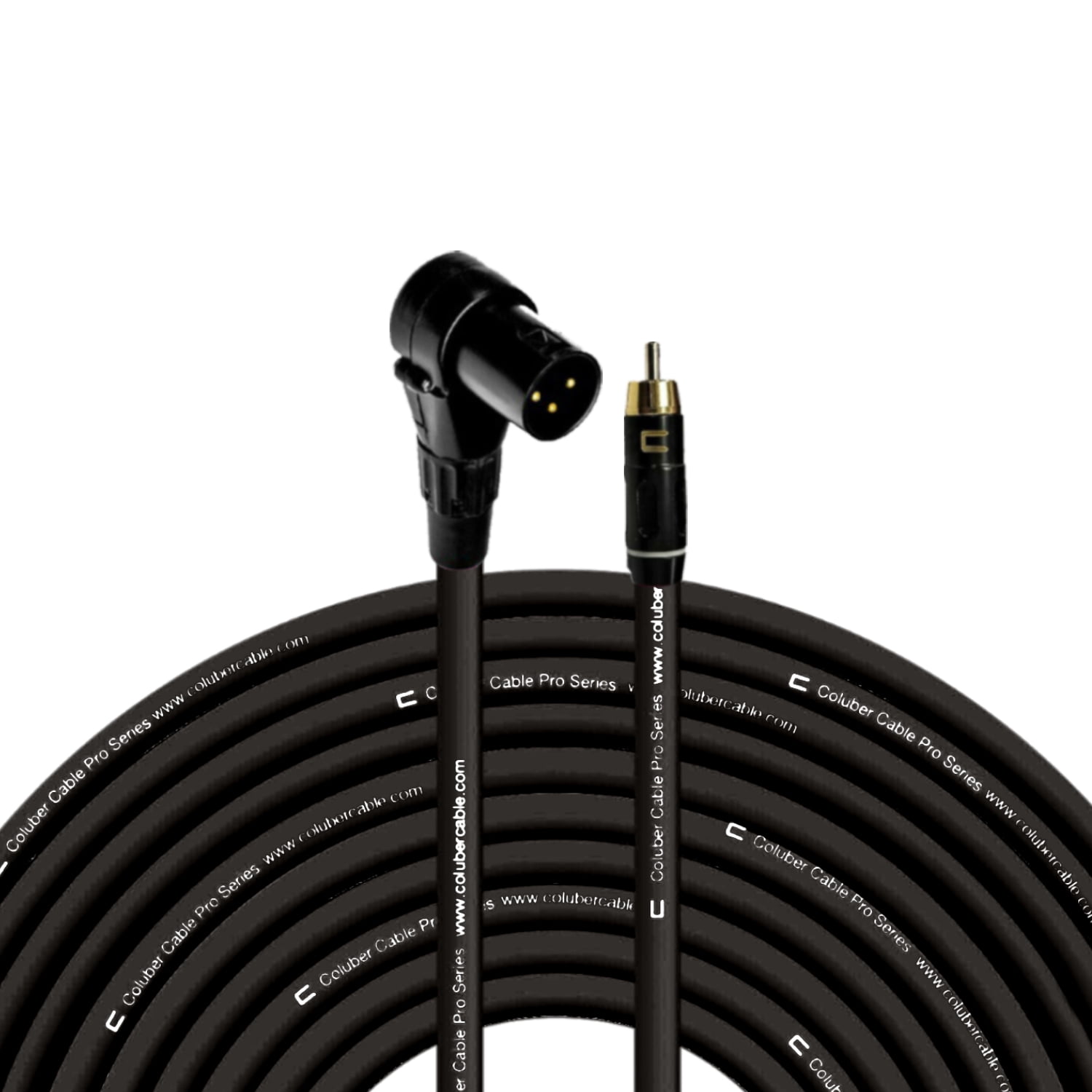 Coluber Cable Balanced Right Angle XLR Male to RCA Male Pro 3-Pin ...