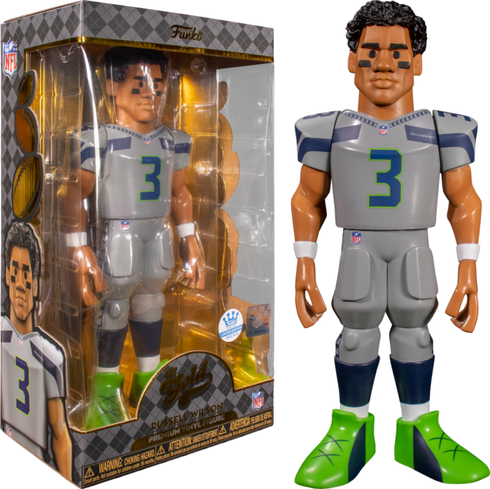 Funko Gold 12 Inch Seattle Seahawks Russell Wilson Grey Uniform Funko ...
