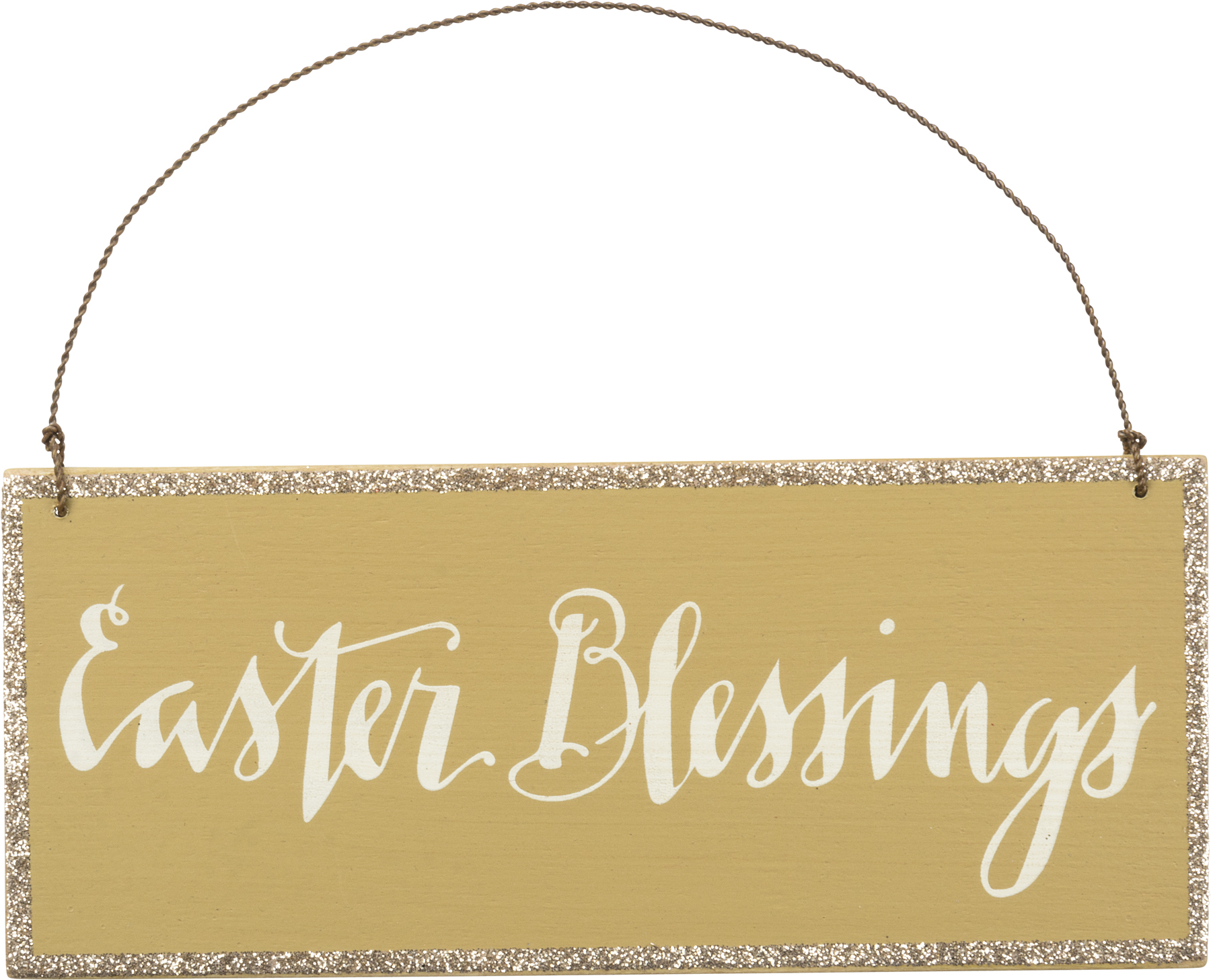 PBK Easter Decor - Easter Blessings Glitter Ornament Sign - Walmart.com