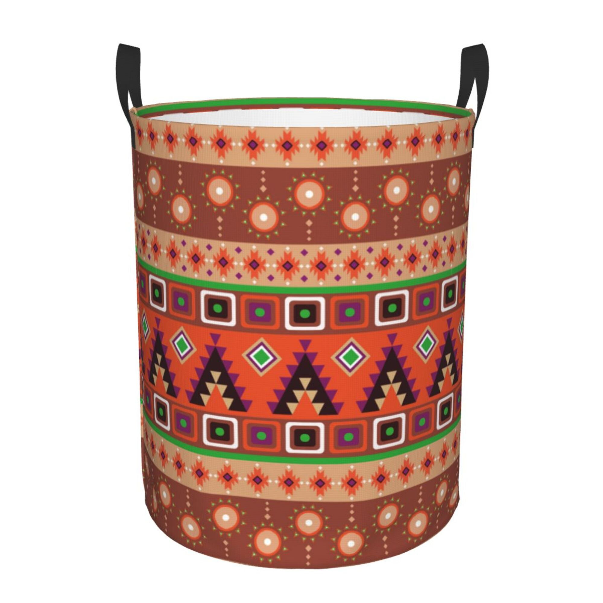 TEQUAN Waterproof Laundry Hampers, Native Southwestern Aztec Ethnic Pattern Clothes Storage ...