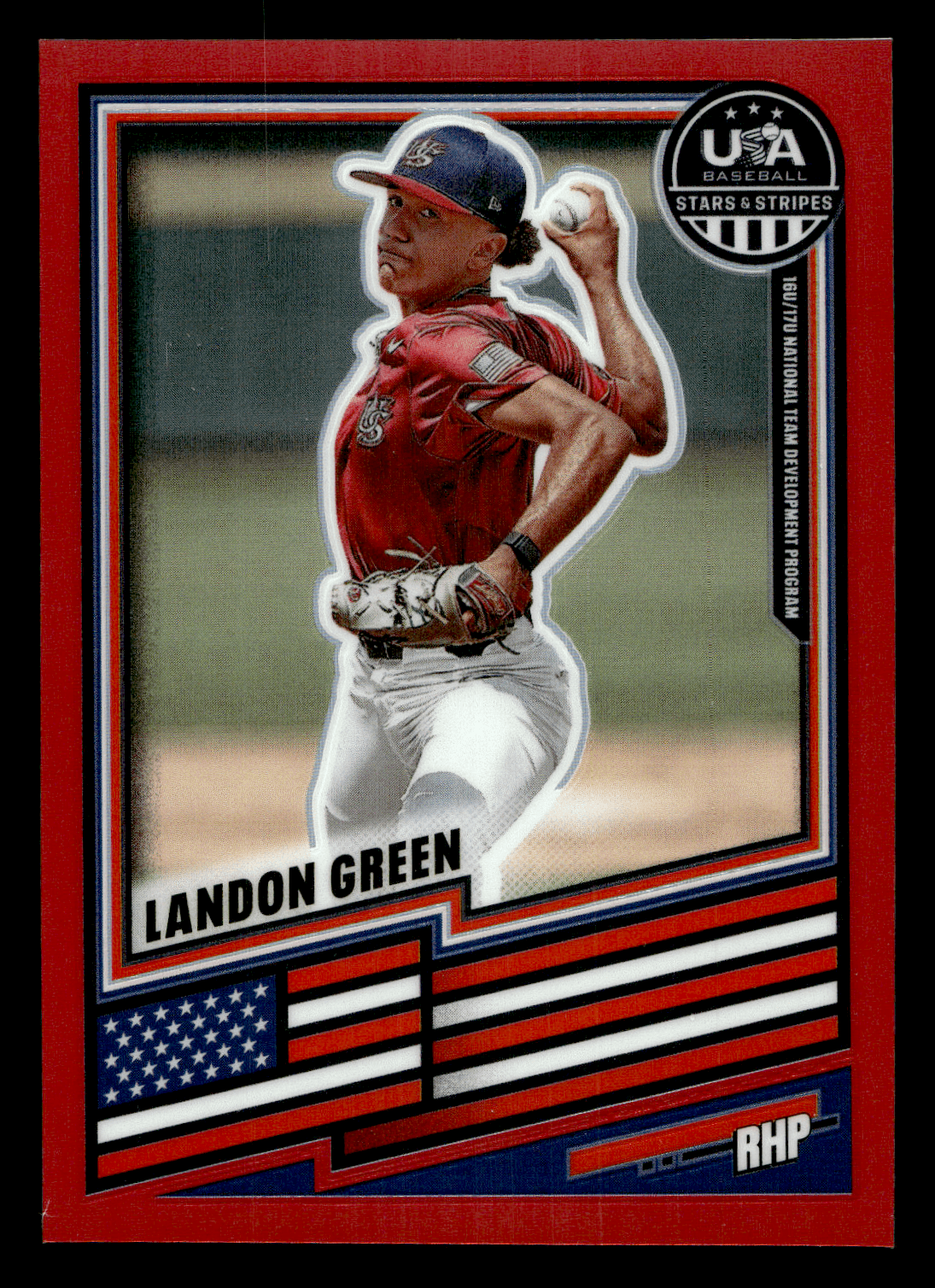 2026 Panini USA Baseball Stars & Stripes Prizm Landon Green #51 Red ...