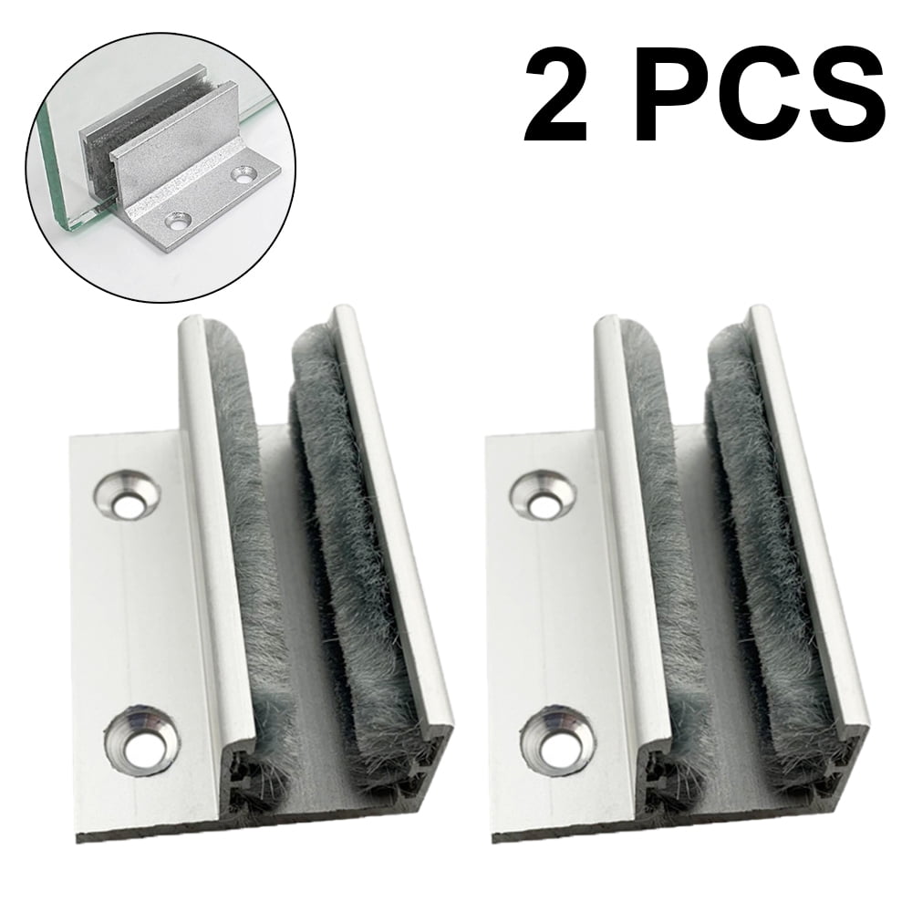 2pcs F-type glass sliding door holder, automatic door swing stop ...