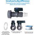 Rain Barrel Spigot Kit - Water Barrel PVC Garden Diverter Kit with ...
